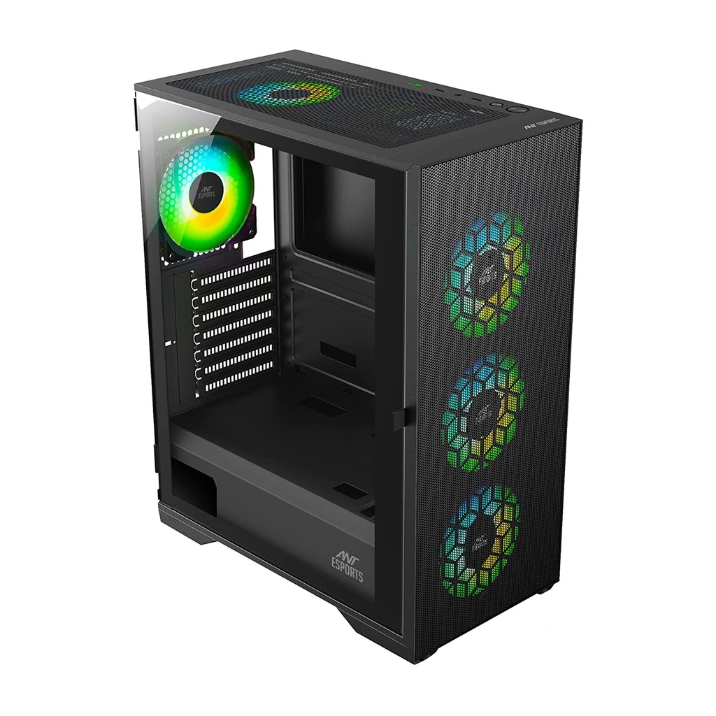 Ant Esports ICE-110 Mid-Tower Gaming Cabinet – Black | Cosmic Computing